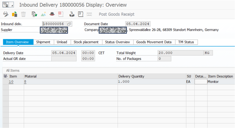 Inbound Process Flow Sap Tm Bn4l Mastering Logistics Nav It