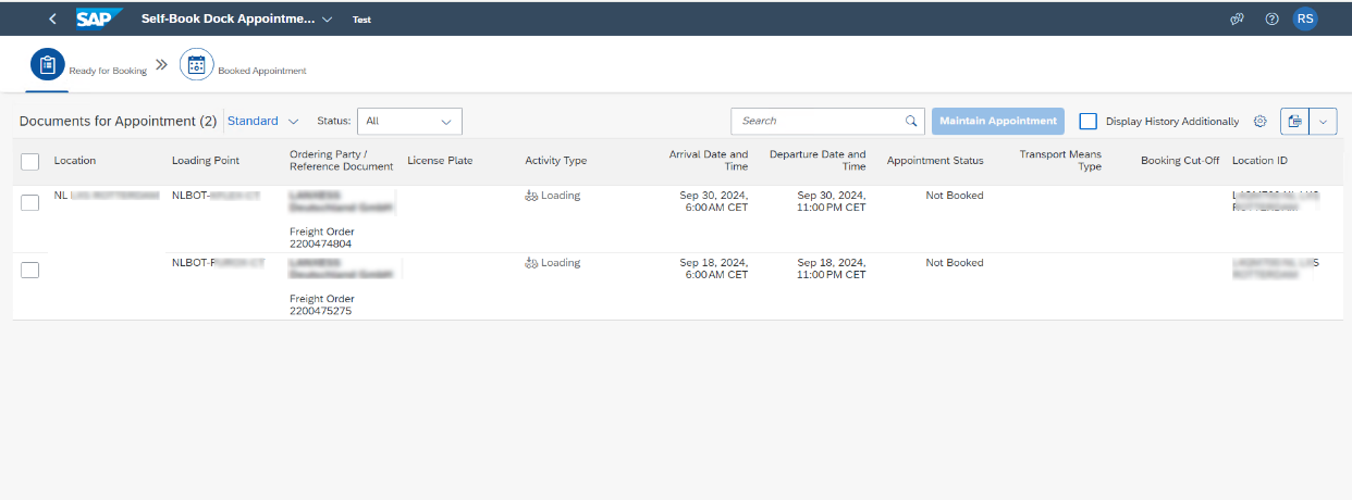 Dock Appointment Scheduling for Guest Users: with SAP BN4L